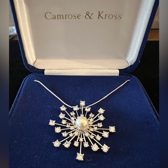 Jewelry | Vintage Camrose Cross Jackie Kennedy Crystal And Pearl ...